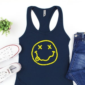 Smile Everything is Fine Tanks, Vintage Smile Tank Top, Positive Smile ...