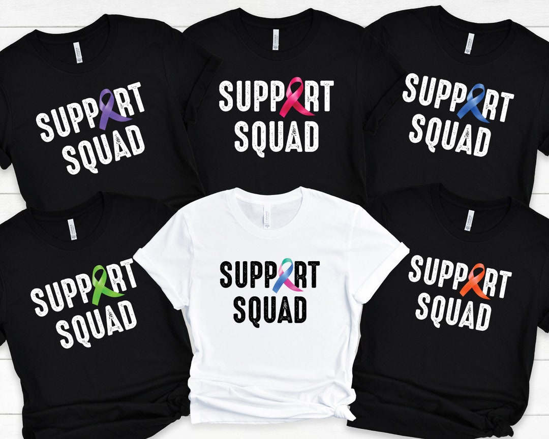 Support Squad T-shirts, Breast Cancer Warrior Support Team Shirt ...