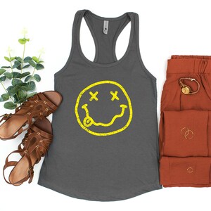 Smile Everything is Fine Tanks, Vintage Smile Tank Top, Positive Smile ...