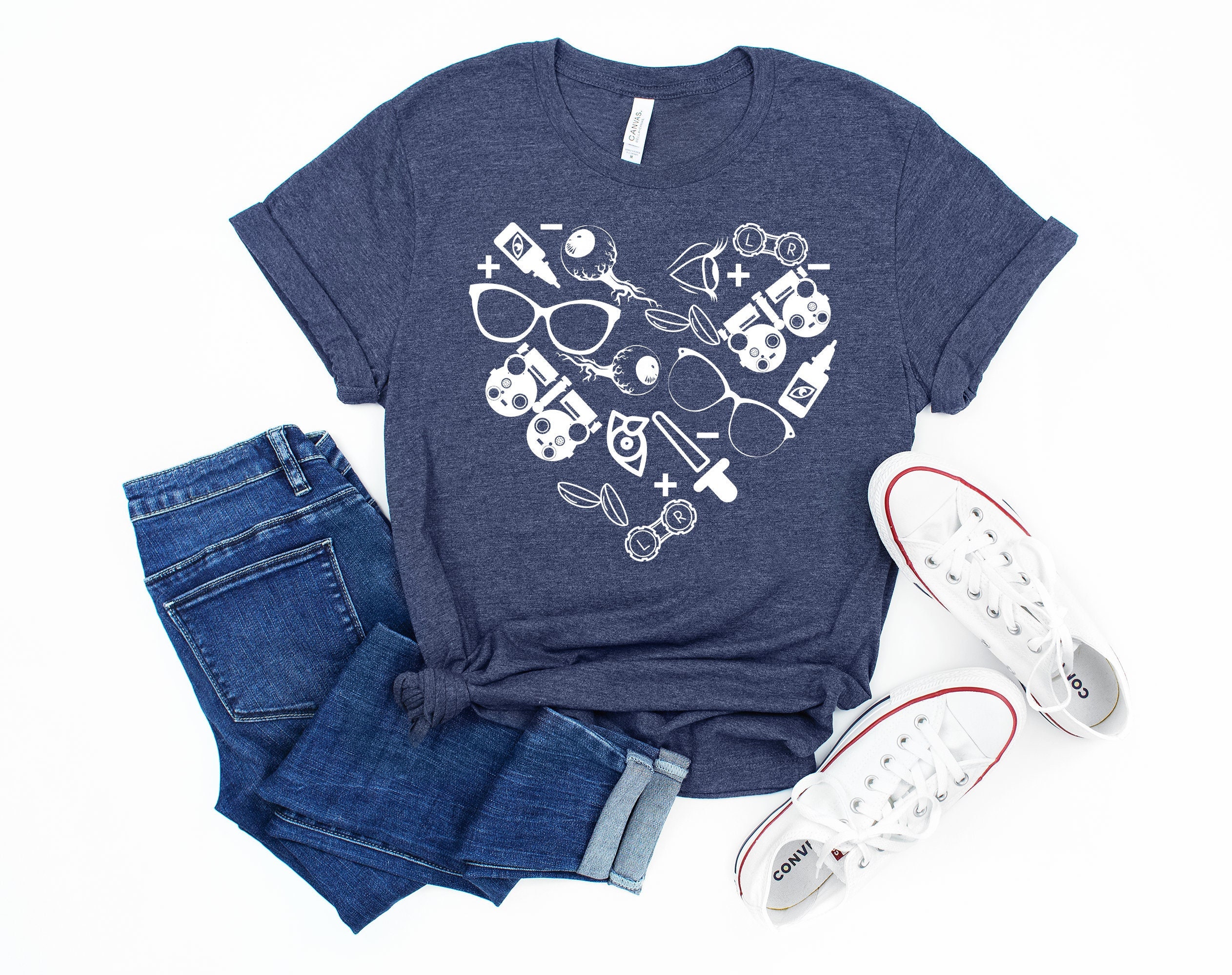 Optometry T-shirt Optometry Heart Shirt Optometry Gift - Etsy