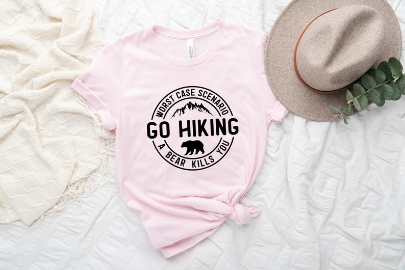 Go Hiking Bear T-shirt: Adventure Camping Shirt - Etsy