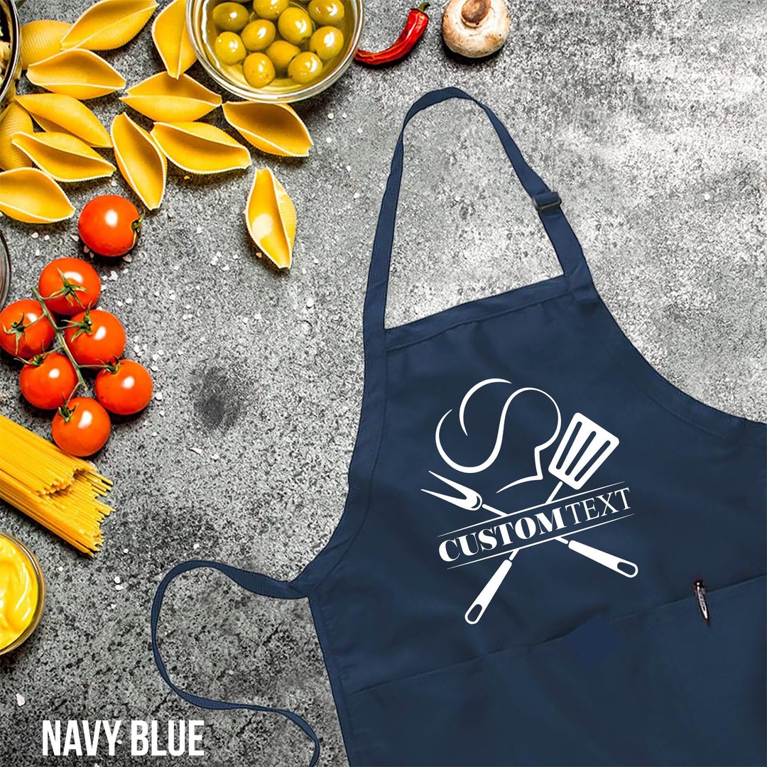 Custom Chef Apron, Personalised Apron With Pockets, Personalised ...