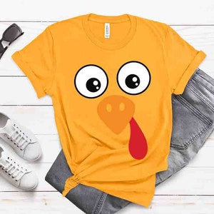 Cute Turkey Fall Thanksgiving Shirt, Thanksgiving T Shirt Womens, Funny ...