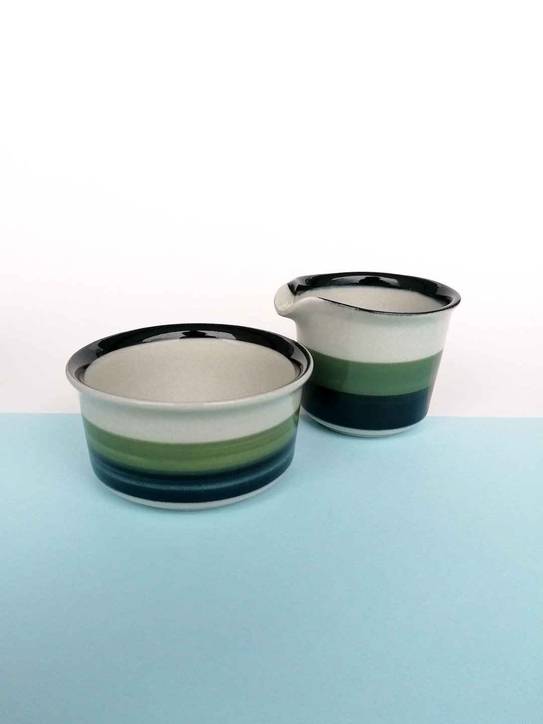 Arabia Finland KATAJA Sugar Bowl and Creamer Jug Set / Anja Jaatinen ...