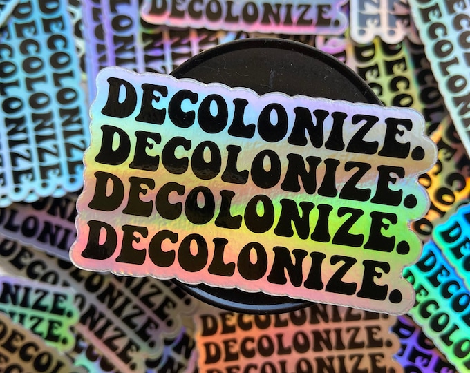 Not Today Colonizer Holographic Stickers - Etsy