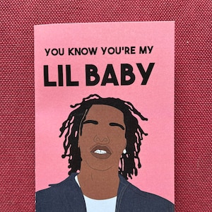 Lil Baby Birthday Card- Lil Baby Anniversary- Lil Baby Sticker- 4PF ...