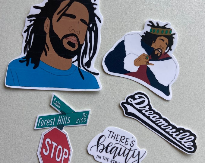 J. Cole Sticker Pack Dreamville Forest Hills Drive the Offseason Vinyl ...