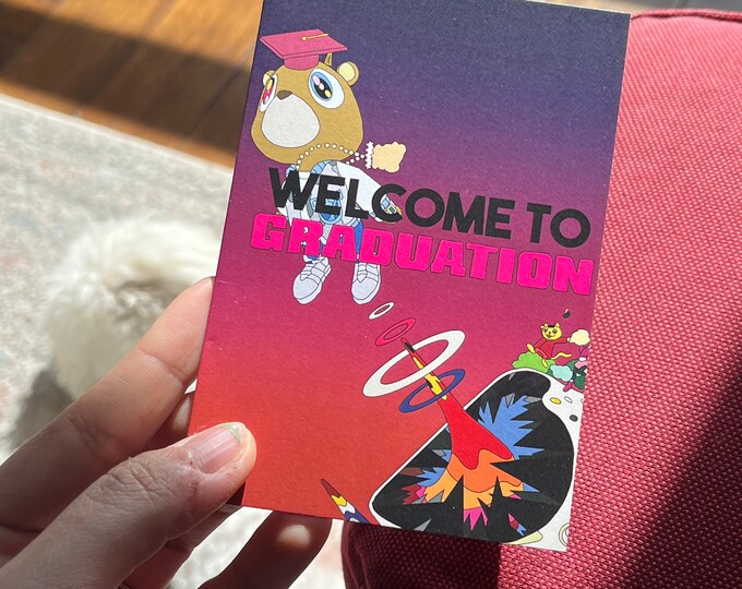 Graduation Gard- Kanye West Graduation- Hip Hop Graduation Card- Rap ...