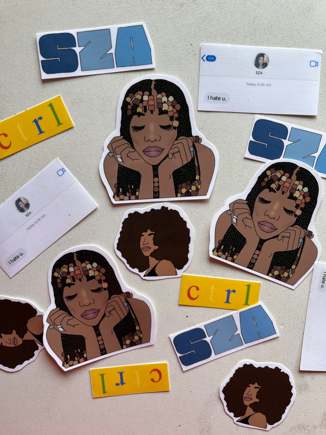 SZA Sticker Pack Sza Stickers I Hate U Sticker Tde Sticker Sza Tde Ctrl ...