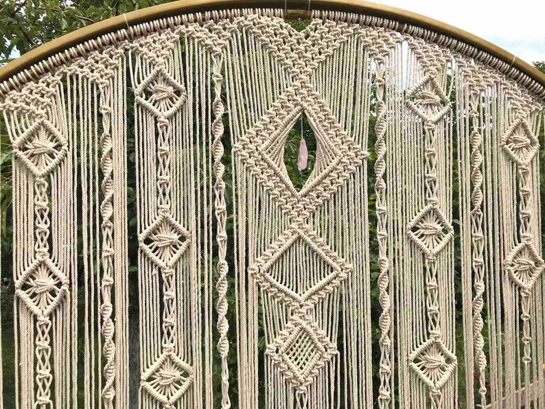 Macrame Wedding Backdrop/ Macrame for Round Arch/ Round Wedding Arch ...