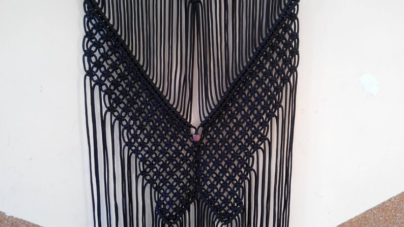 Extra Large Macrame/ Black Macrame/ Modern Woven Decor/ Macrame Wall ...