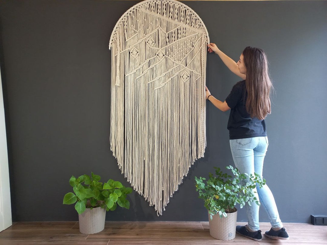 Macrame Decor/ Curtain/room Divider/ Macrame Door Curtain/ Macrame Window Curtain/ Boho Macrame ...