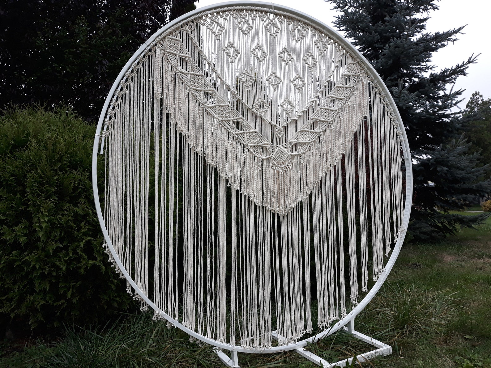 Wedding Macrame/ Wedding Backdrop/ Macrame for Round Arch/ - Etsy