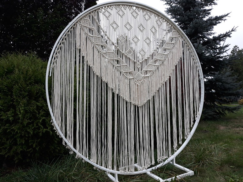 Wedding Macrame/ Wedding Backdrop/ Macrame for Round Arch/ Macrame ...