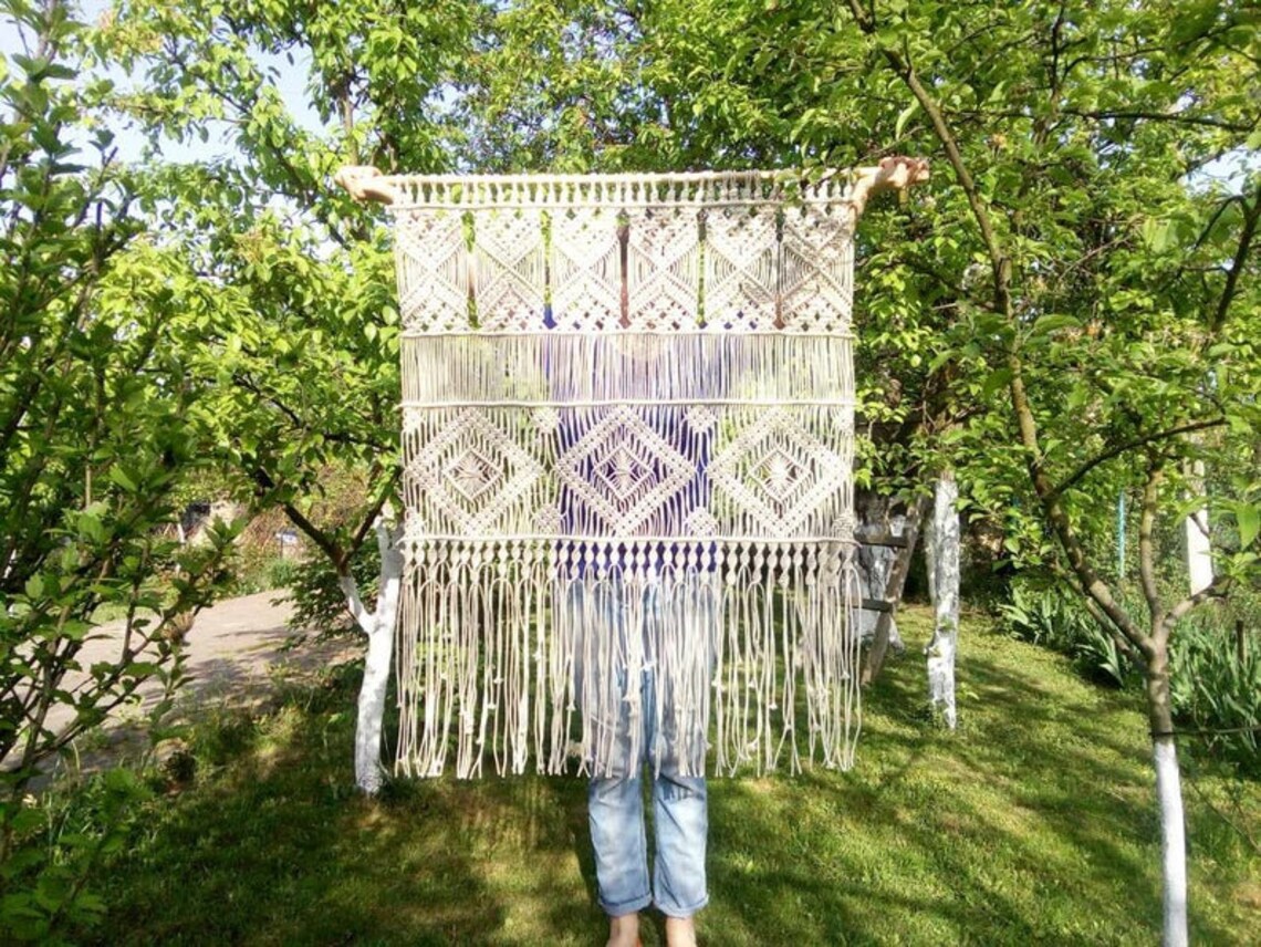Extra Large Macrame/ Modern Woven Decor Macrame Wall Decor/ Woven Wall ...