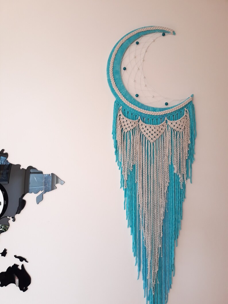 Macrame Crescent Moon/ Dreamcatcher/ Moon Macrame Wall - Etsy