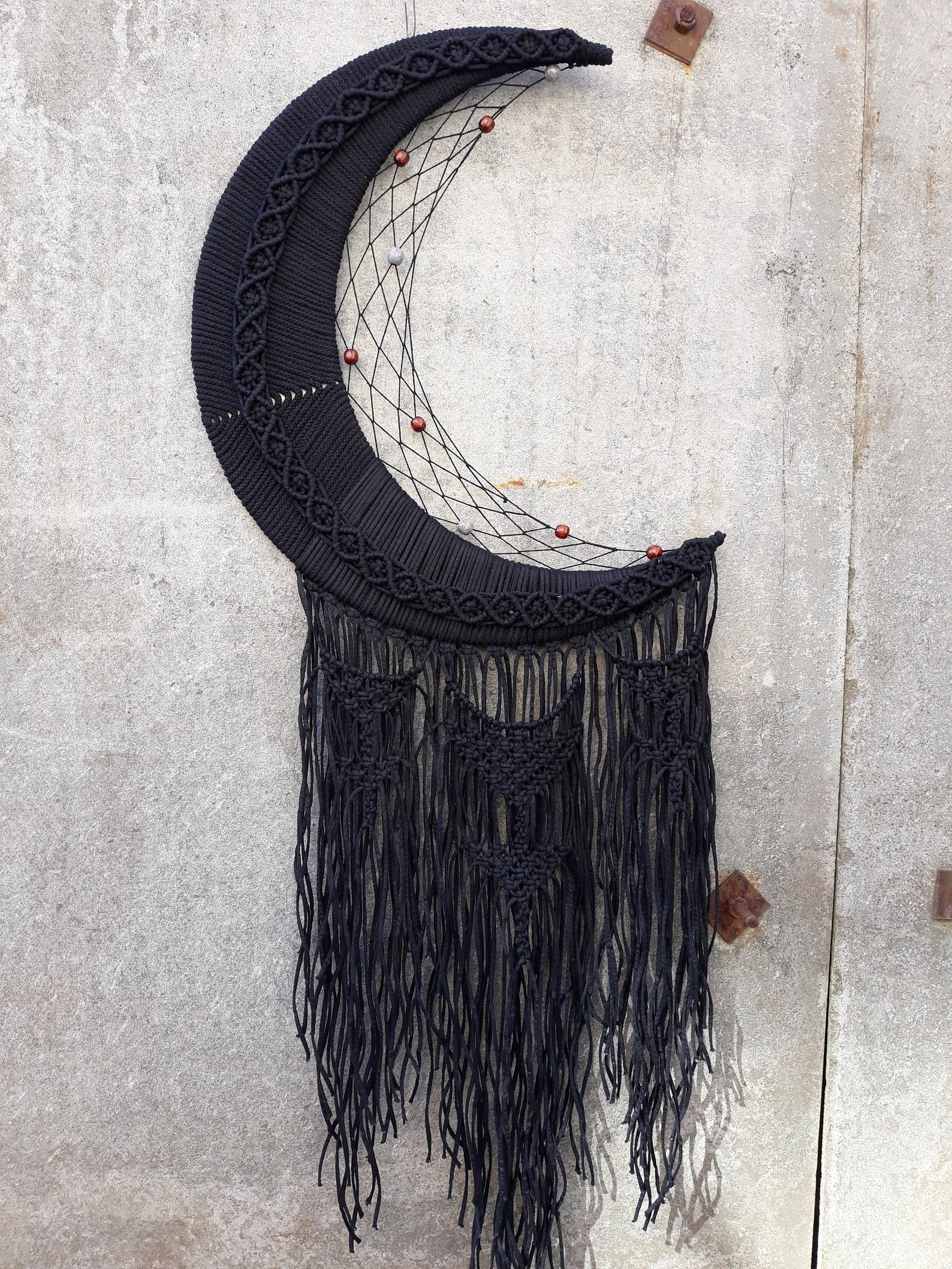 Macrame Crescent Moon 242017/ - Etsy