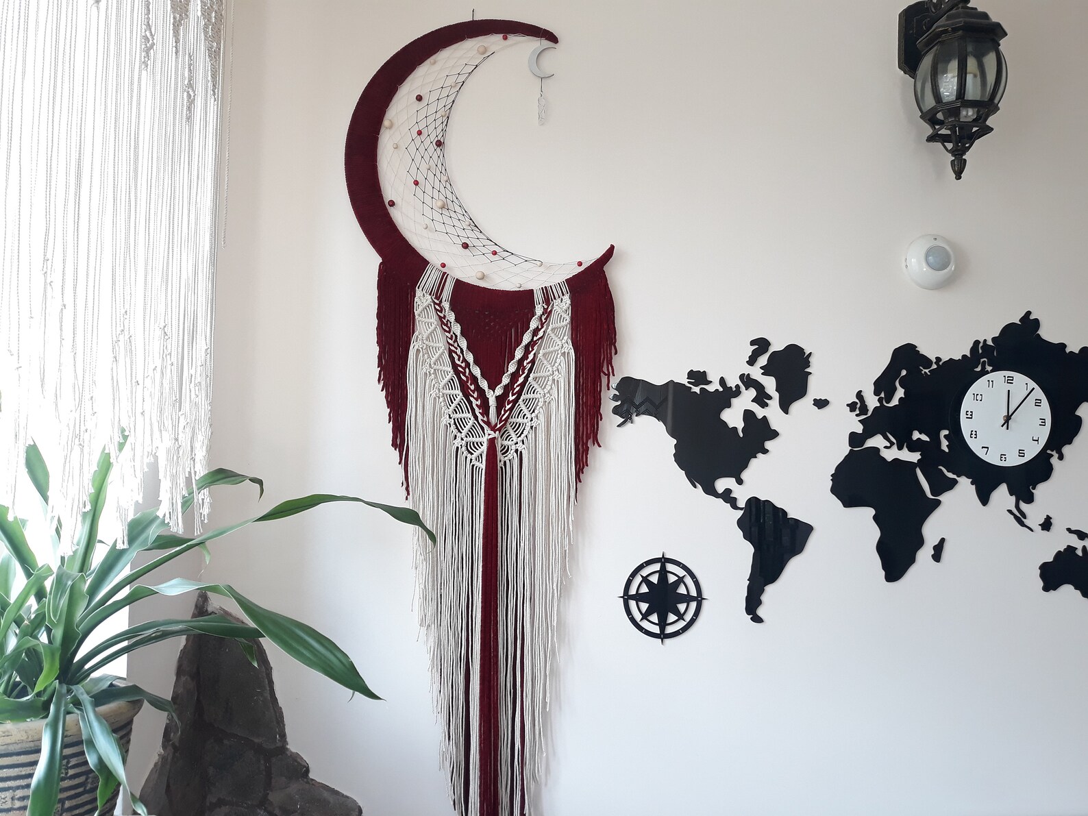 XL Macrame Crescent Moon/ Moon Macrame Wall Hanging/ - Etsy