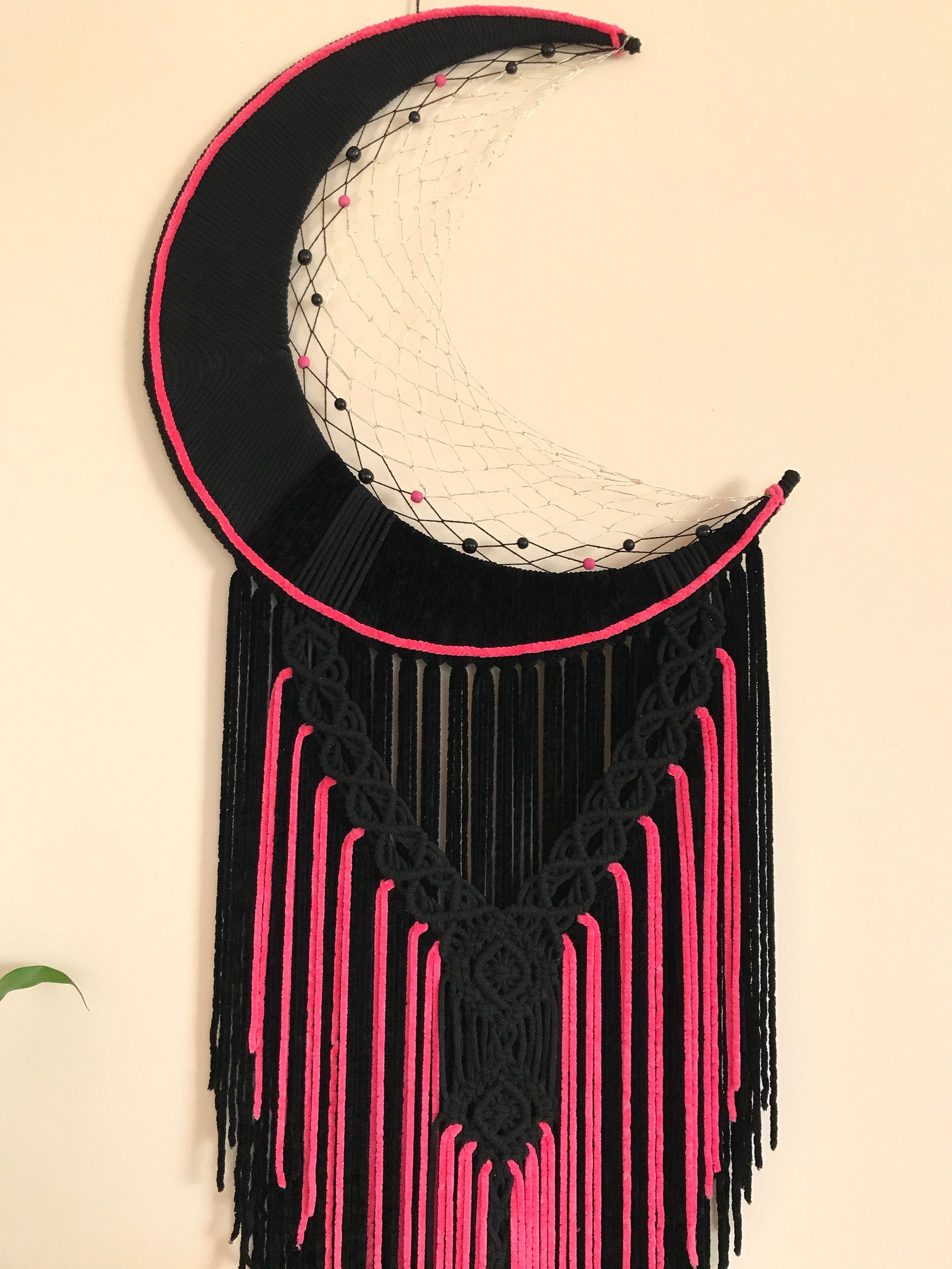 XL Macrame Crescent Magic Moon 24/luminous Month/ Moon | Etsy