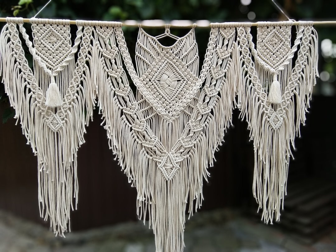 Geometric Macrame / Macrame Wall Hanging/ Macrame Decor/ Macrame Wall ...