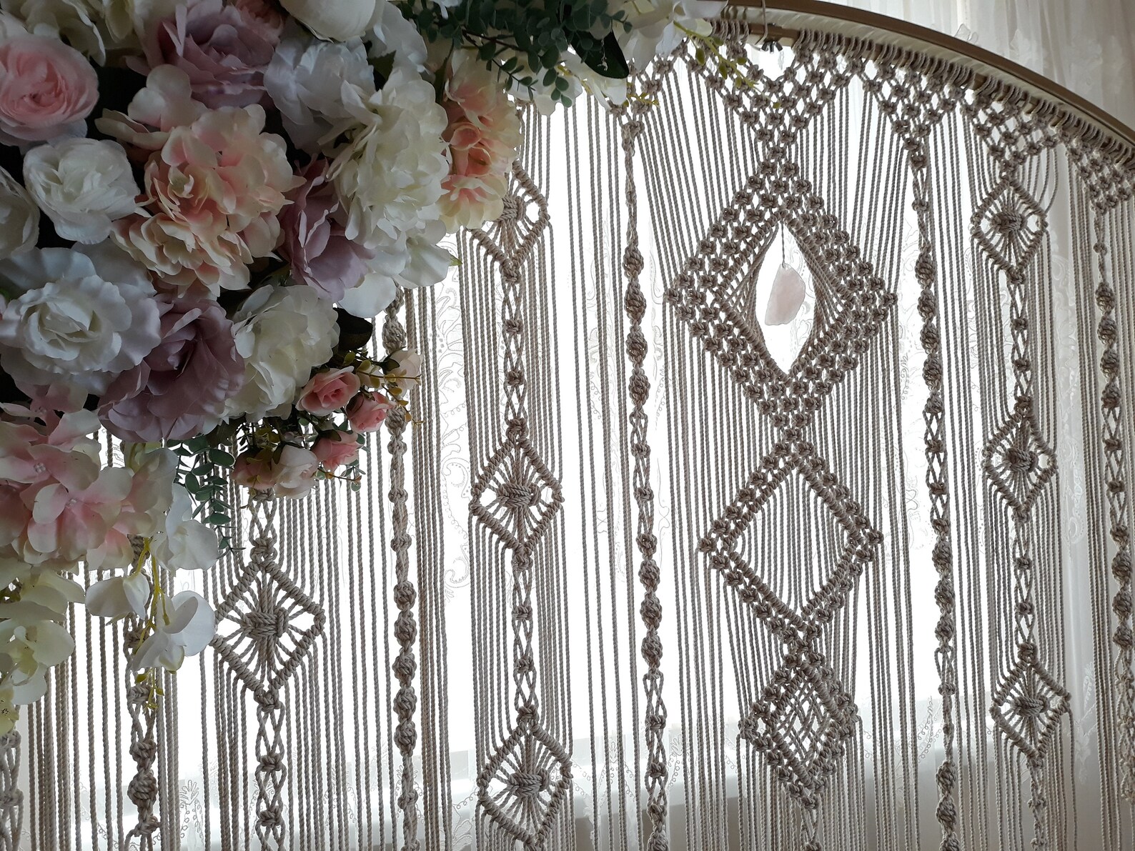 Macrame Wedding Backdrop/ Macrame for Round Arch/ Round - Etsy