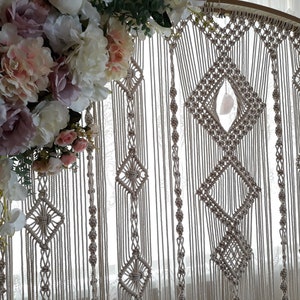 Macrame Wedding Backdrop/ Macrame for Round Arch/ Round Wedding Arch ...