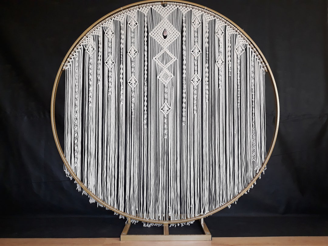 Macrame Wedding Backdrop/ Macrame for Round Arch/ Round Wedding Arch ...