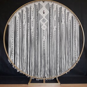 Macrame Wedding Backdrop/ Macrame for Round Arch/ Round Wedding Arch ...
