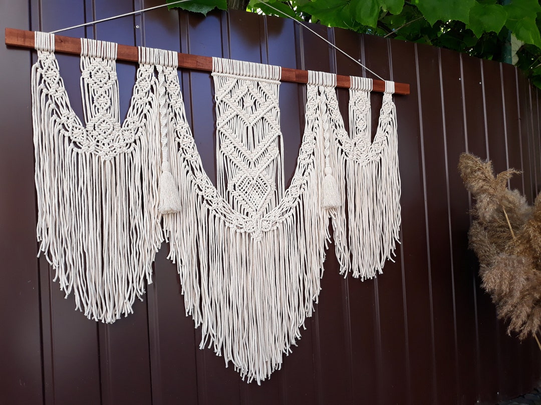 XL Geometric Macrame / Macrame Wall Hanging/ Macrame Decor/ Macrame ...