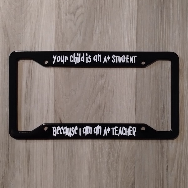 License Plate Frame Teacher - Etsy