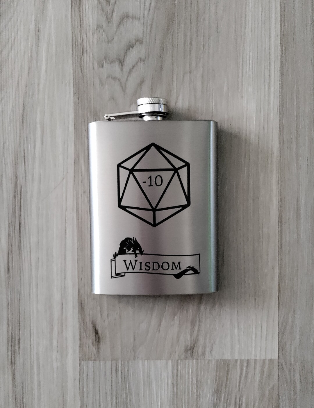 Dungeons and Dragons Flask, D&D Flask, D20 Flask, This is How I Roll ...