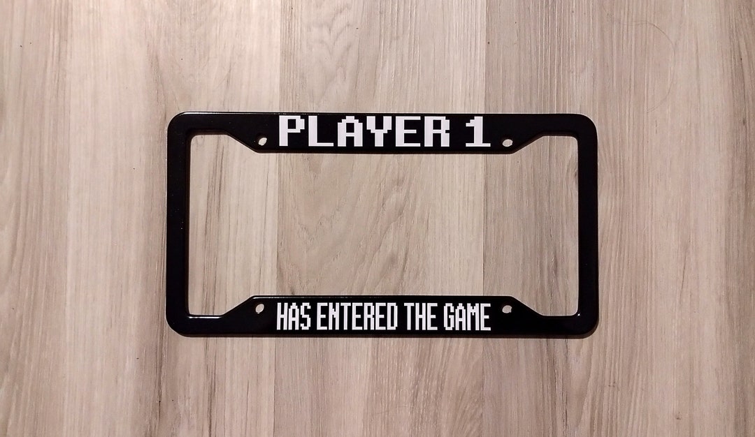 8 Bit License Plate Frame, 8 Bit License Plate Cover, Gamer License ...