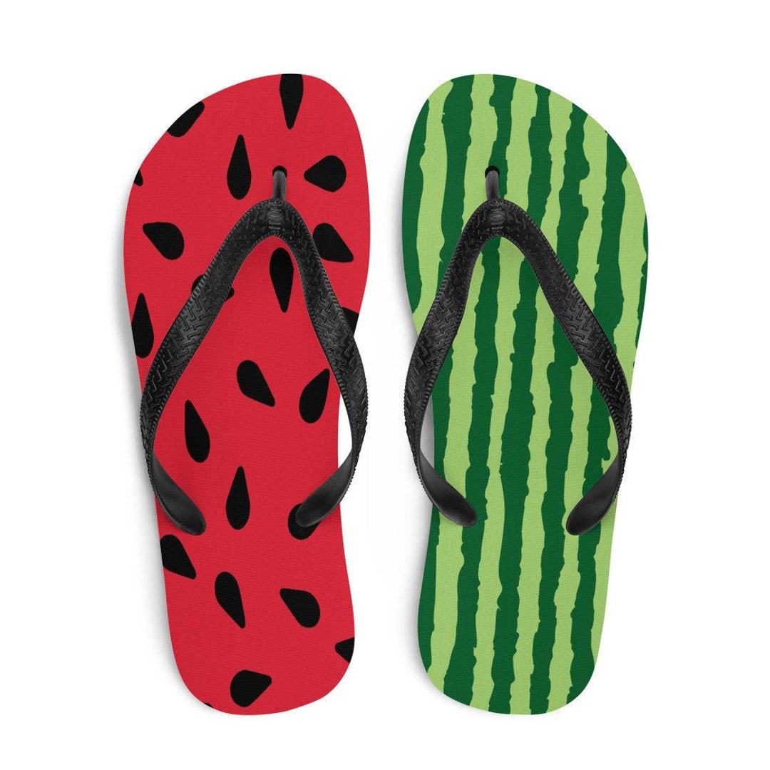 Chanclas con estampado de sandía: un calzado divertido para el verano ...