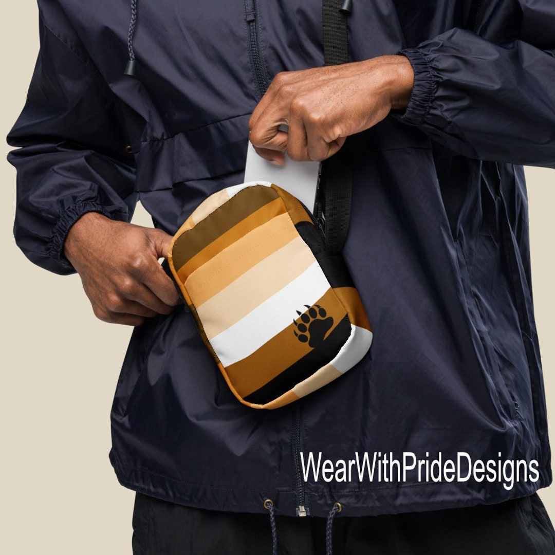 Gay Bear Pride Crossbody Bag in Bear Flag Colors With Iconic Paw Prints ...