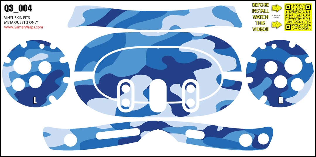QUEST 3 Skin With Controller Skins (not for 1, 2 or Pro) - 004 - Etsy