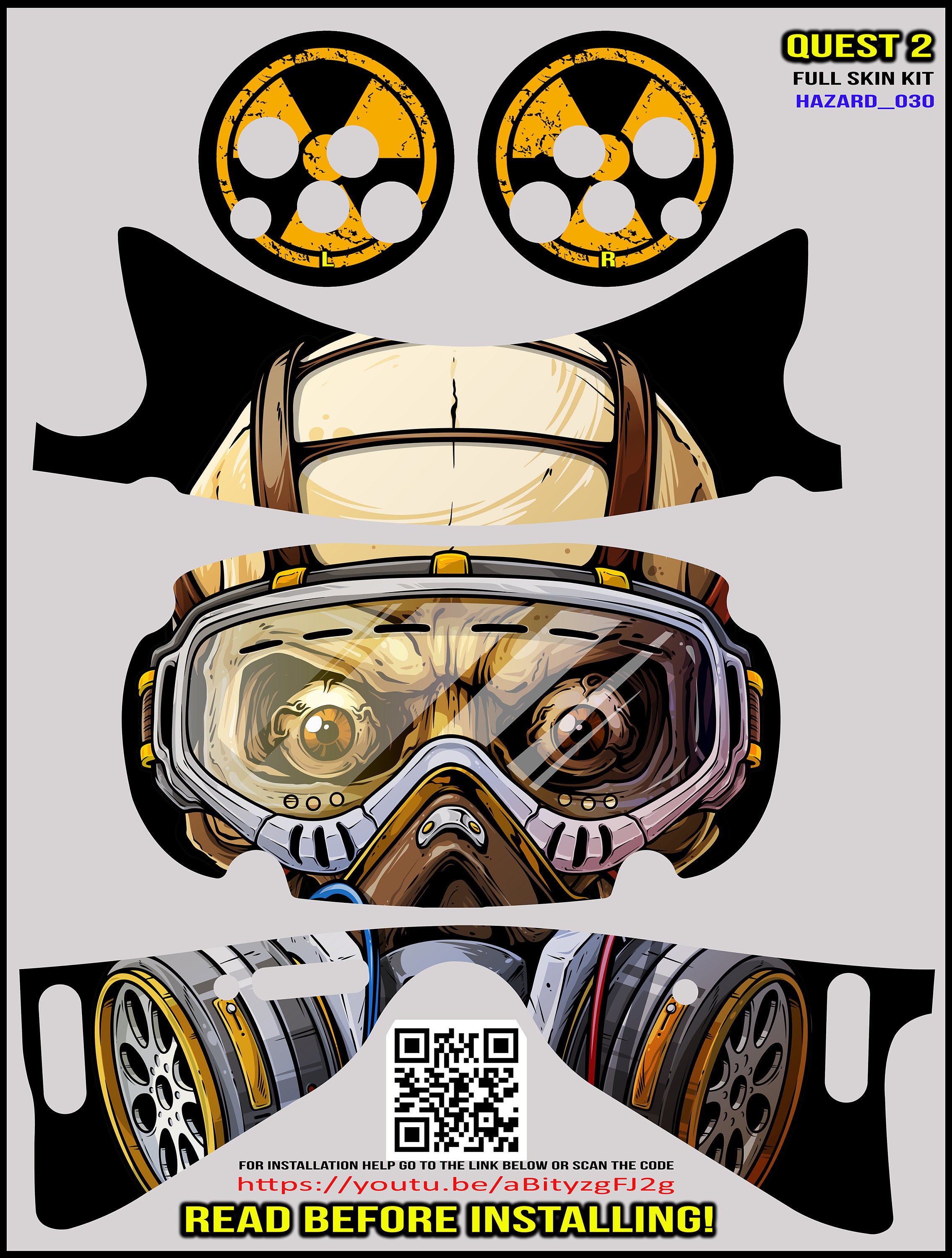 QUEST 2 Full Wrap With Controller Skins not Quest 1 Hazard_030 - Etsy