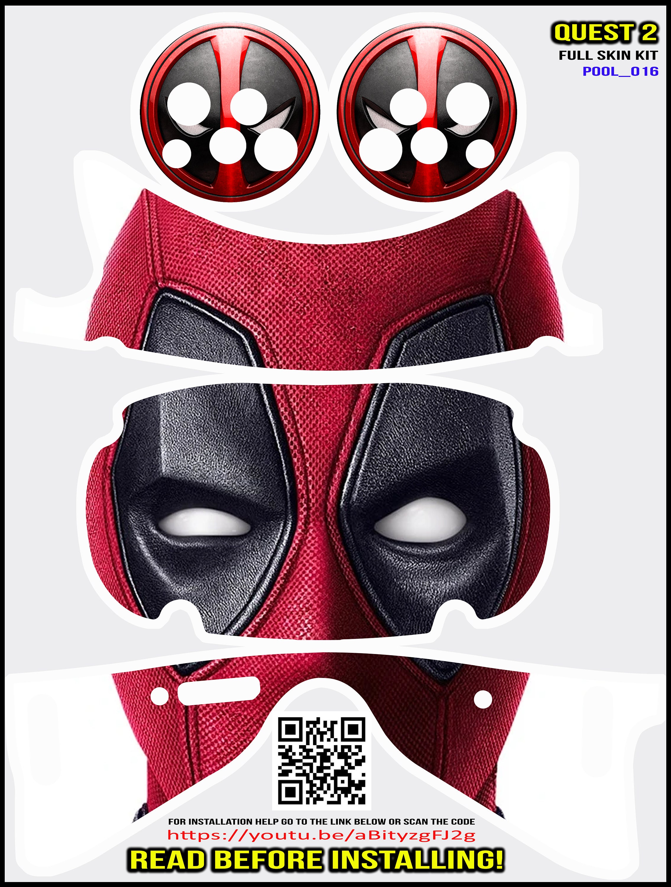 QUEST 2 Full Wrap With Controller Skins (not Quest 1) - Pool_016 - Etsy