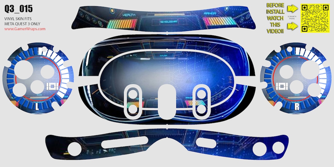 QUEST 3 Skin With Controller Skins (not for 1, 2 or Pro) - 015 - Etsy