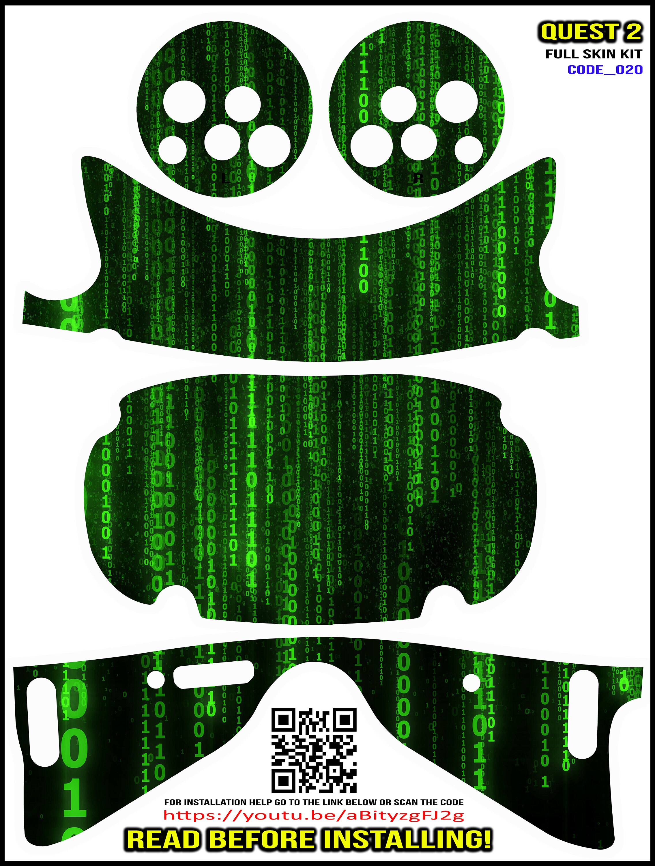 QUEST 2 Full Wrap With Controller Skins (not Quest 1) - Code_020 - Etsy