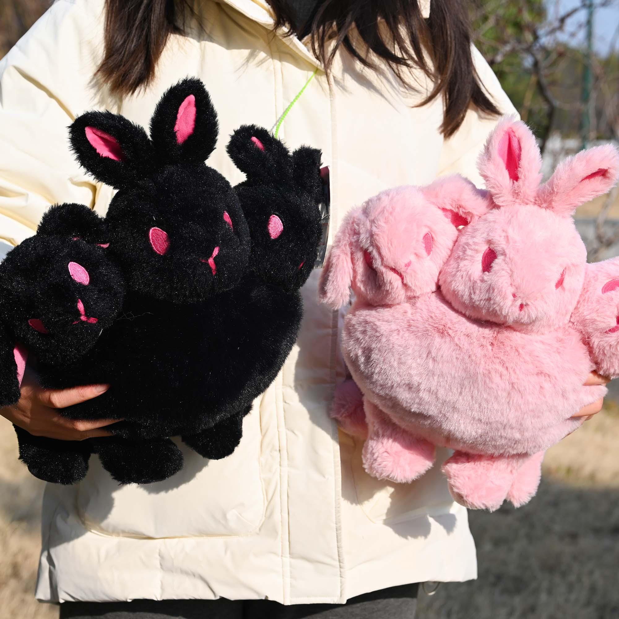 PRE ORDER | Necro Cerberus Bunny Plushie | Three Headed Rabbit Plush - Etsy