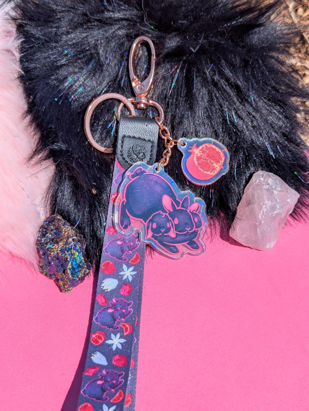 Necro Cerberus Rabbit Lanyard and Keychain Set - Etsy