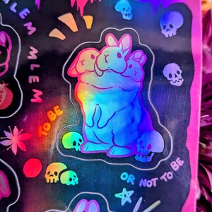 Cerbunnies Sticker Sheet Gothic Cerberus Rabbit - Etsy