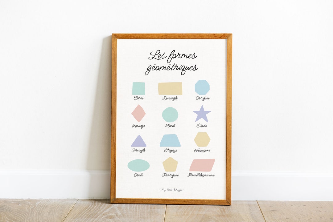 N.5 Les Formes Géométriques - Poster Pédagogique Montessori - Pack ...
