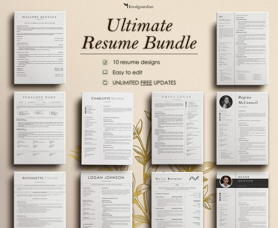 Minimalist Creative Resume Template, Cv Template, Resume Template ...