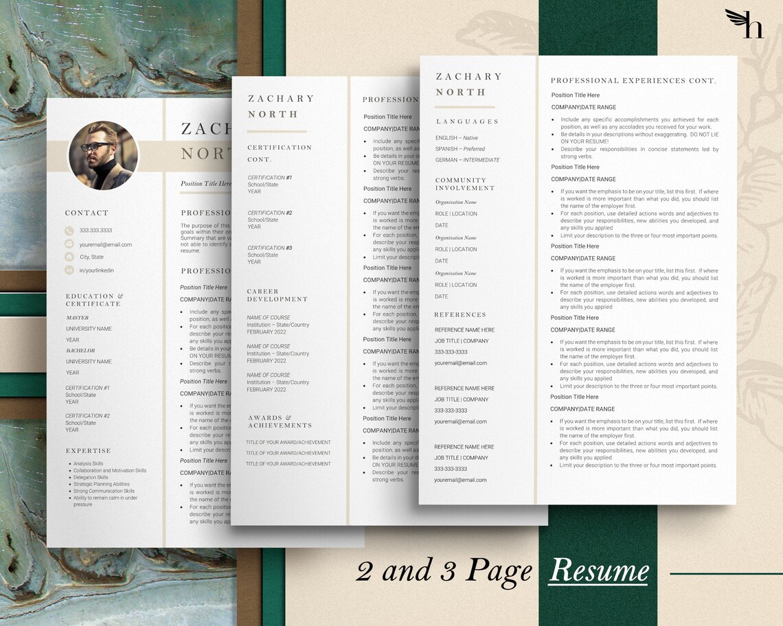 Resume Template Word Minimalist Resume Template Creative - Etsy