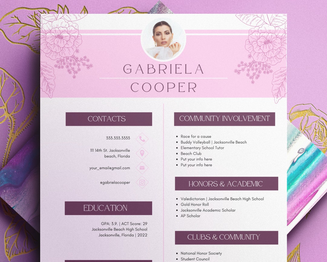 Pink Sorority Resume Template, Delta Sigma Theta Sorority, Chic ...