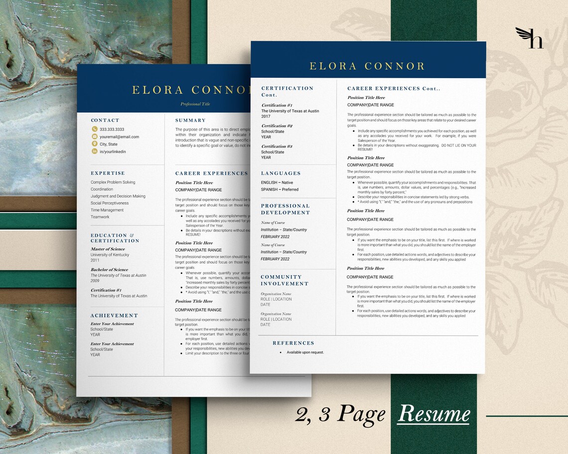 Modern Resume Template and Cover Letter Template, Manager Resume ...