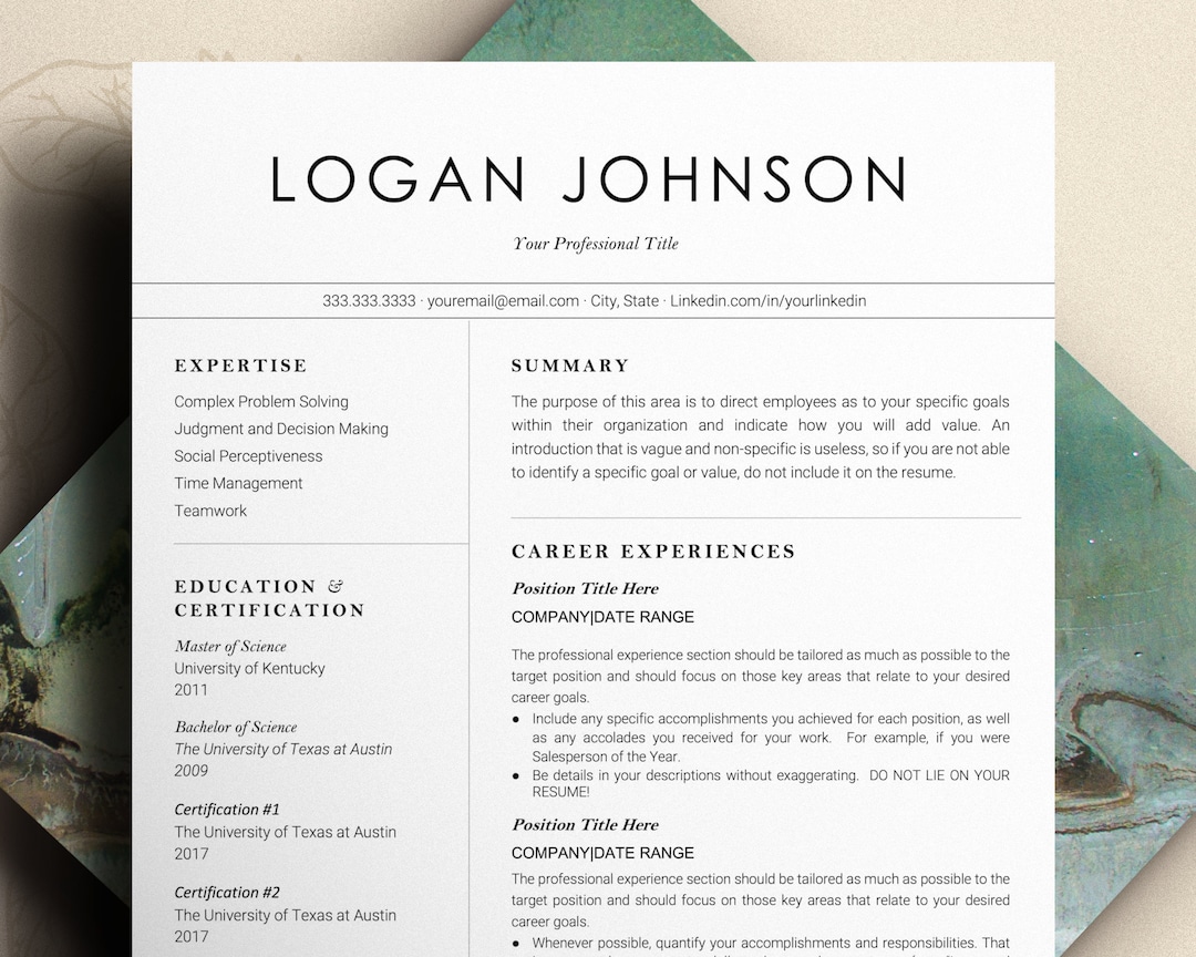 Modern Resume Template Google Docs, Resume Google Docs, Resume, Resume ...