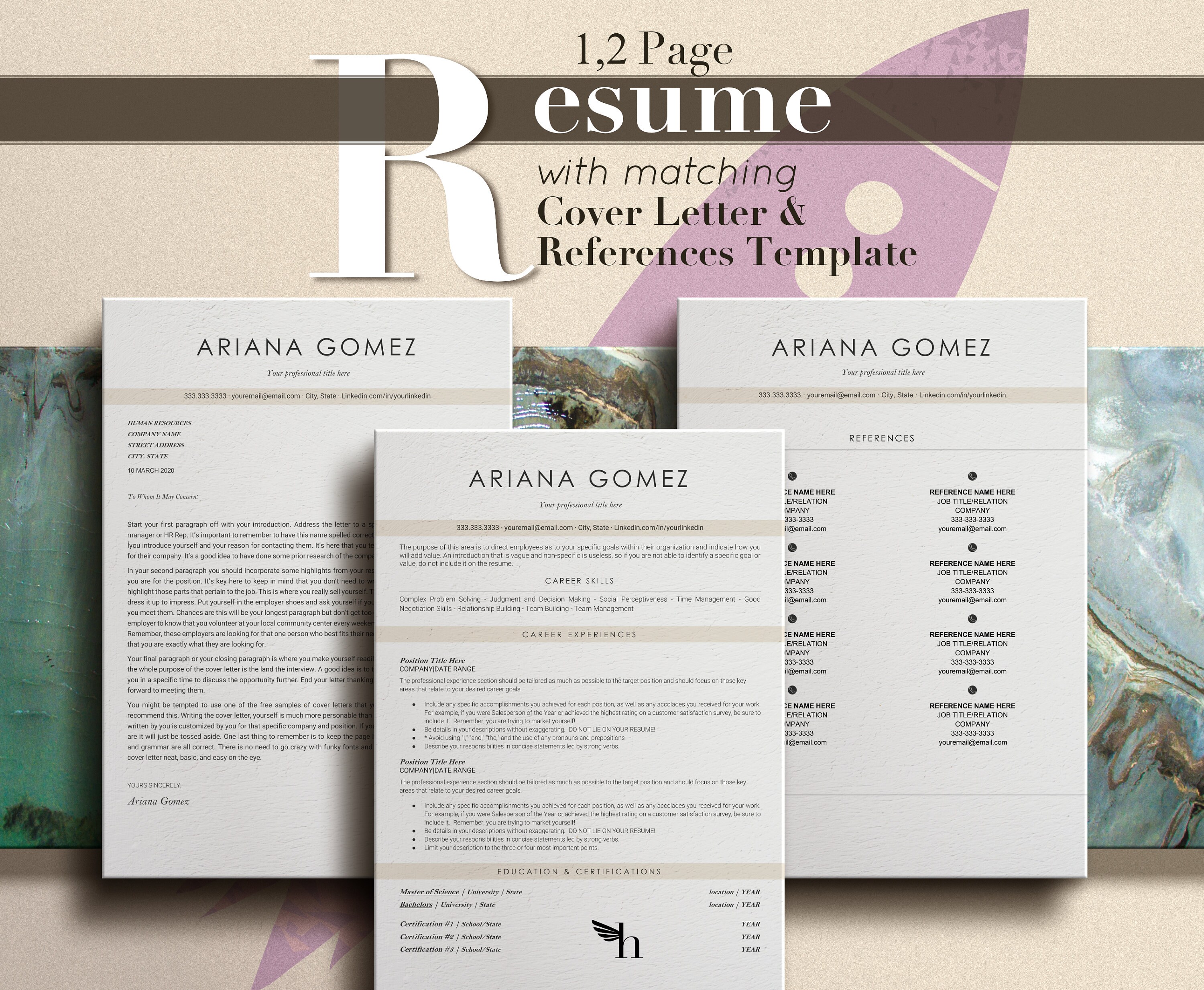 ATS Friendly Resume Template for Google Docs, Resume Template Google ...