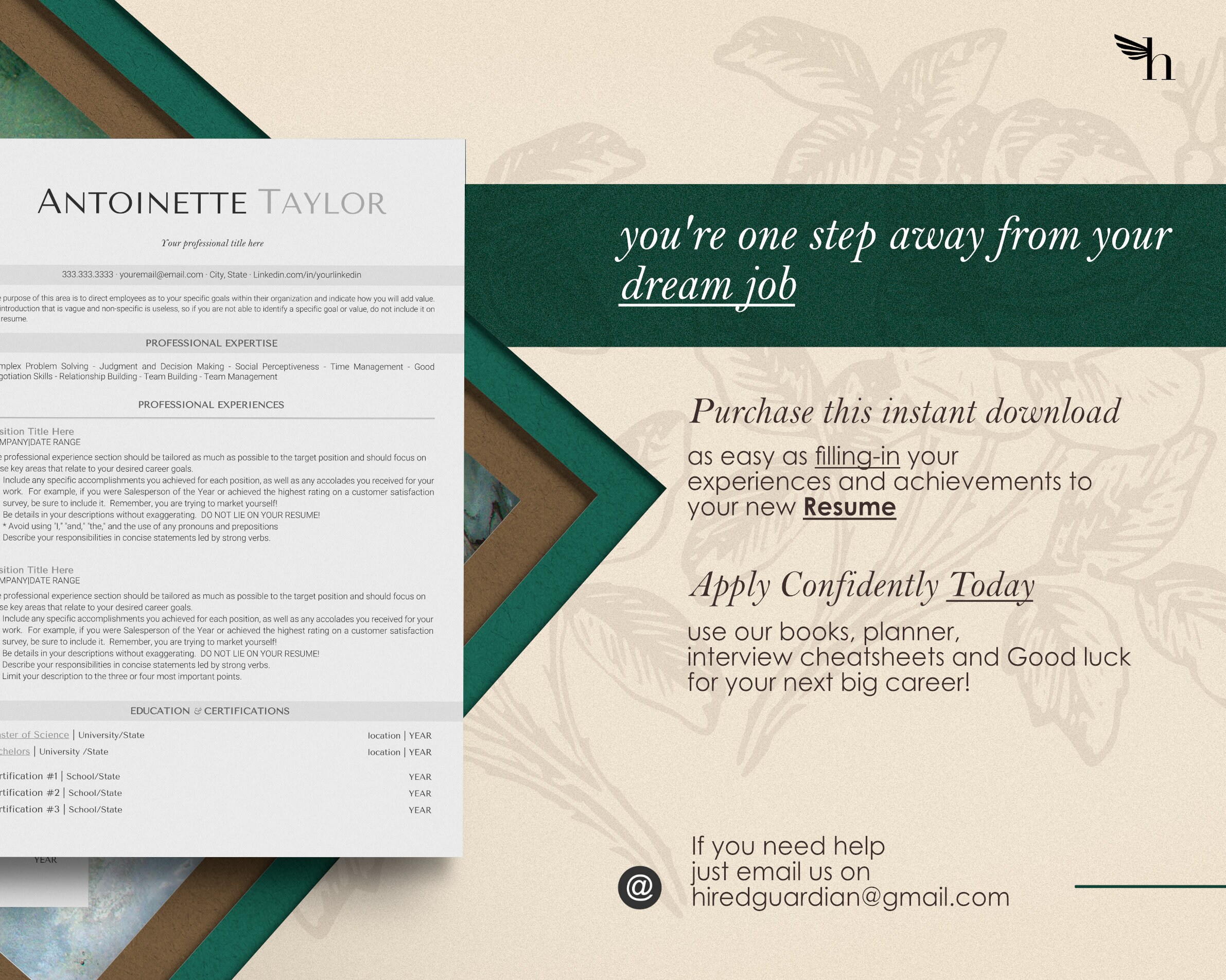 Clean, Simple Executive Resume Template 2026, Modern CEO Resume ...